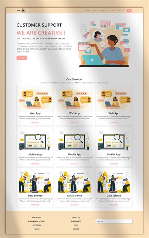 Reactjs Services Web App Behance