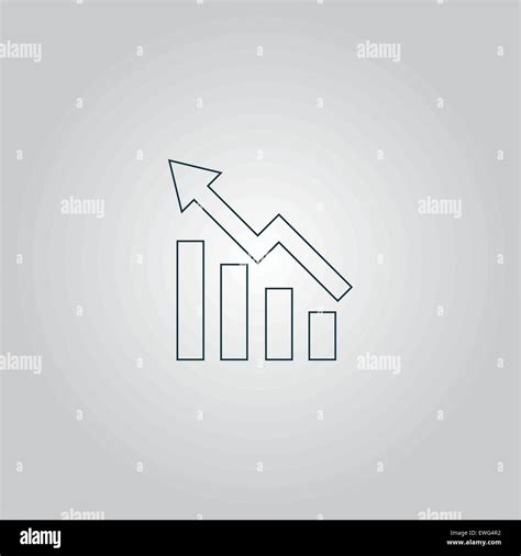 Growing Bars Graphic Icon With Rising Arrow Stock Vector Image Art