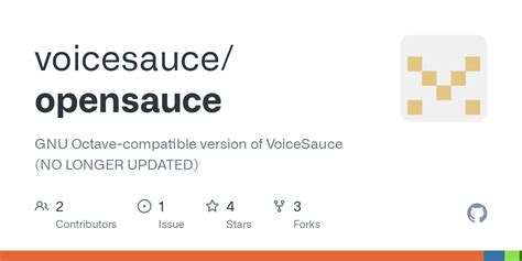 GitHub Voicesauce Opensauce GNU Octave Compatible Version Of VoiceSauce NO LONGER UPDATED
