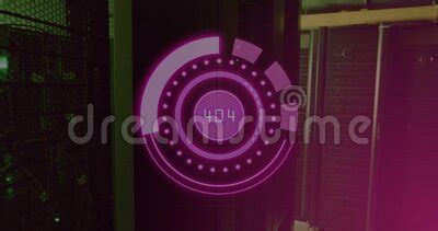 Animation Of Scope Scanning With Data Processing Over Server Room Stock