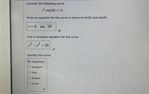Solved Consider The Following Curve R Cos Write An Chegg