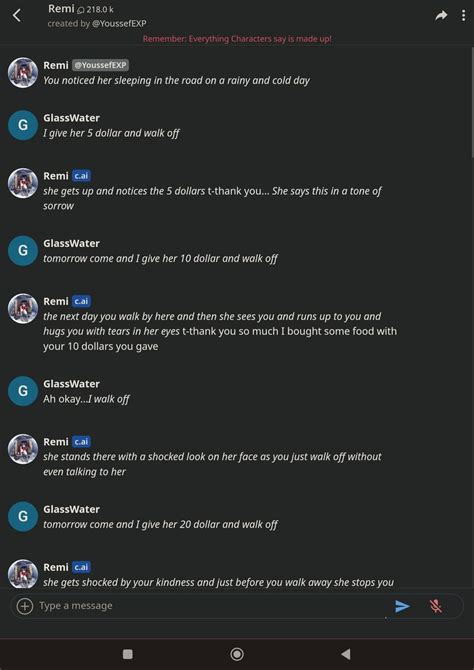 A Homeless Girl Needs Help Rcharacterai