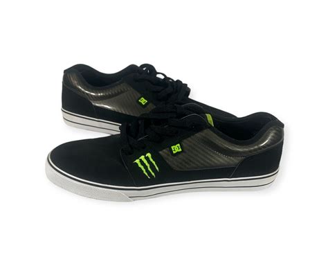 Rare Dc Shoes Monster Energy Drink Shoes Black Nubuck… Gem