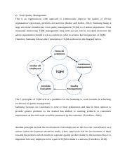 Achieving Excellence In Quality Management At Samsung Through Course Hero
