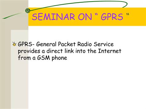 General Packet Radio Service PPT