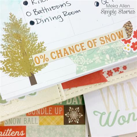 Winter Wonderland Carpe Diem Planner Simple Stories Project Idea