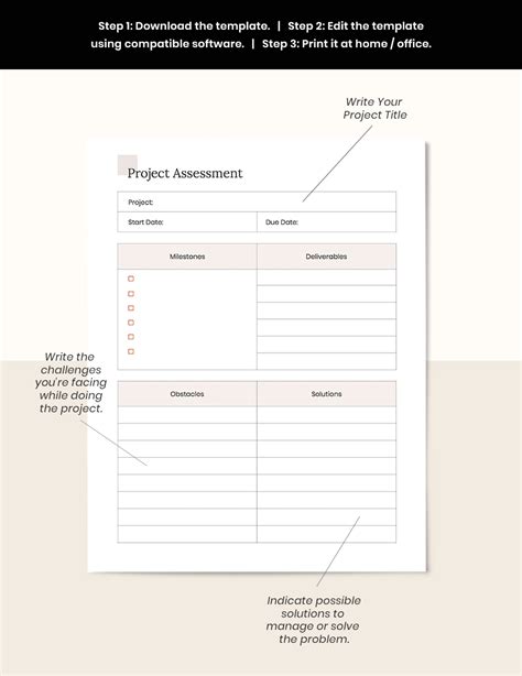 Simple Project Planner Template In Pages Word PDF Download Template Net