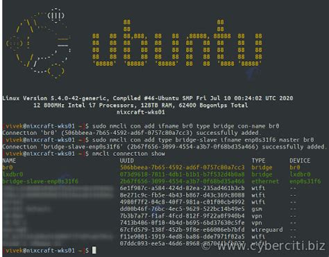Ubuntu Add Network Bridge Br With Nmcli Command Nixcraft