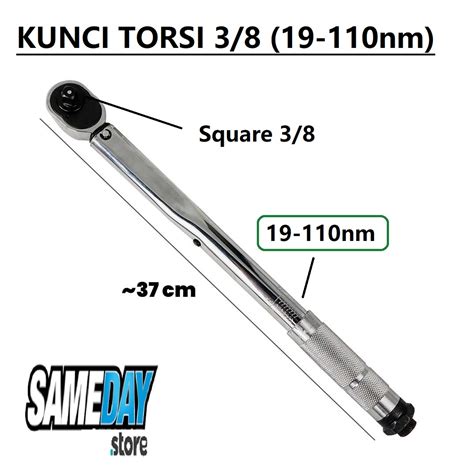 Kunci Torsi Momen Moment Torque Wrench Two Way Spanner 14 Torsi 4 25nm