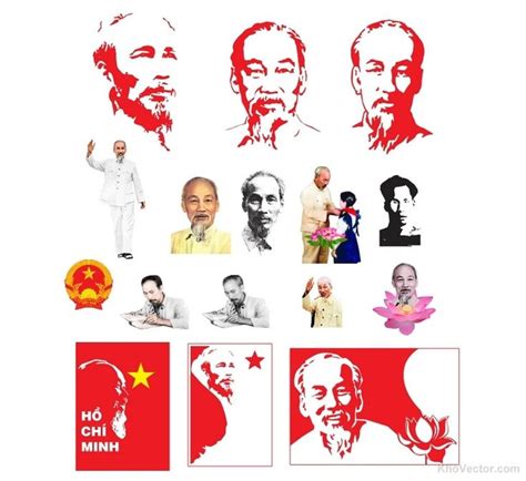 Bác Hồ vector chân dung chủ tịch Hồ Chí Minh File Corel Vector Cơm Bạc