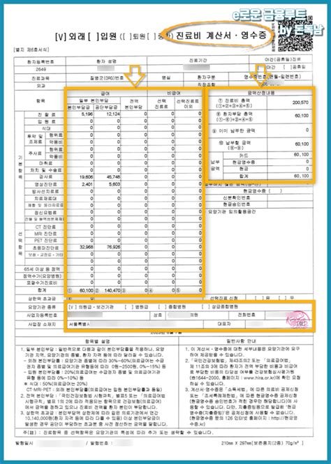 진료비 세부내역서 발급 방법과 진료 영수증 차이점의무기록사본 발급비용 진료받은 내역 확인 네이버 블로그