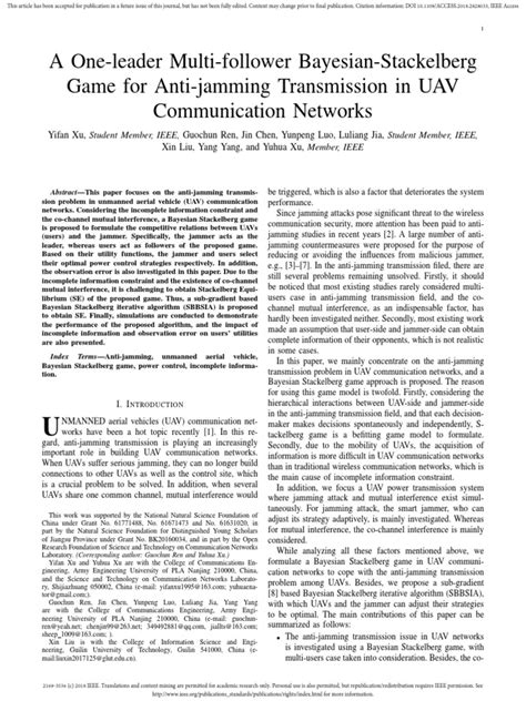 A Bayesian Stackelberg Game Approach For Anti Jamming Transmission In