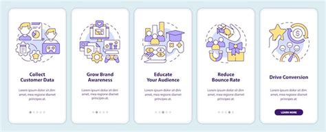 Premium Vector Digital Marketing Gamification Pros Onboarding Mobile