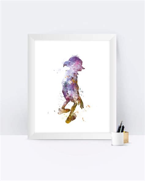 Dobby Harry Potter Dobby Print Dobby Elf Silhouette Illustration