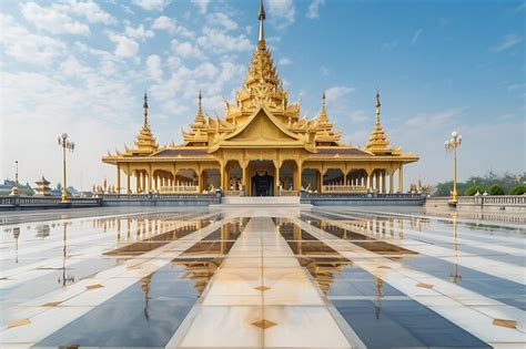 Premium Photo Famous Golden Pagoda Stands Majestically