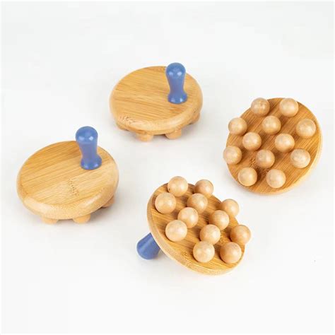 12 Beads Bamboo Scraping Slimming Massage Brush Household Compact And
