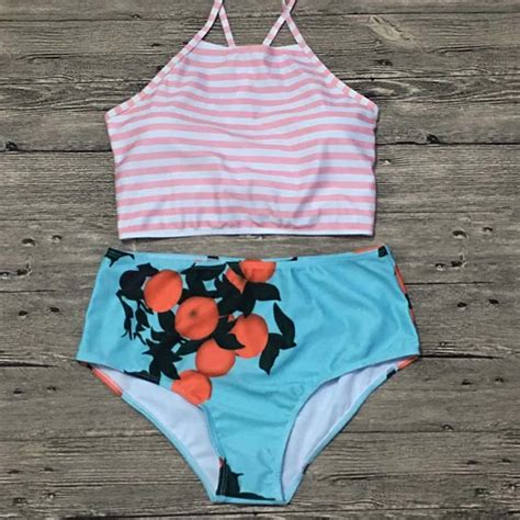 Tokitind 2017 Sexy High Neck Bikini Women Swimwear Push Up Swimsuit