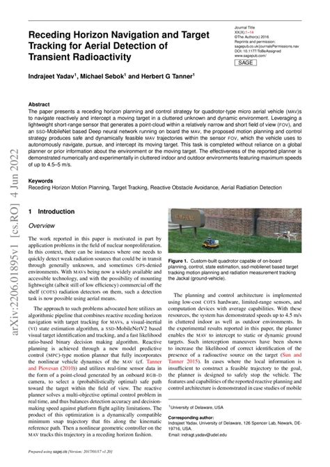 Receding Horizon Navigation And Target Tracking For Aerial Detection Of