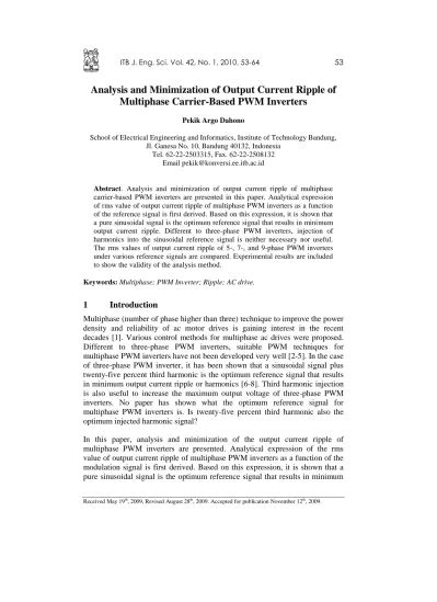 View Of Analysis And Minimization Of Output Current Ripple Of