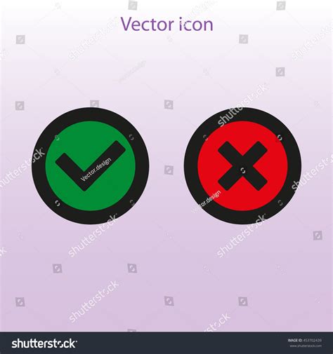 Check Mark Cross Icons Stock Vector Royalty Free 453702439