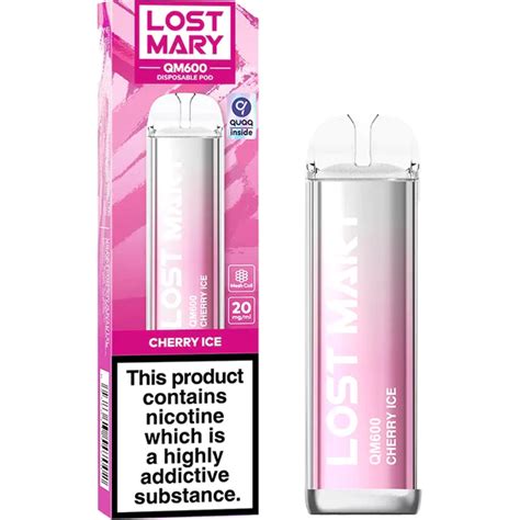 Lost Mary Qm 600 Cherry Ice Vape Direct Store