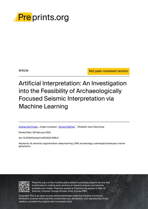 pdf artificial interpretation an investigation into the feasibility