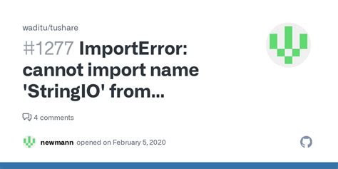 Importerror Cannot Import Name Stringio From Pat · Issue 1277 · Waditutushare