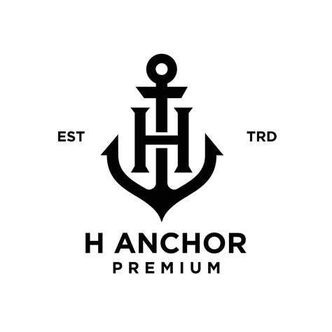 H Anchor Letter Initial Design Icon Logo 24090146 Vector Art At Vecteezy