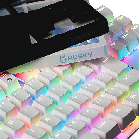 Teclado Mecânico Gamer Husky Sled Tkl Branco Abnt2 Rgb Switch