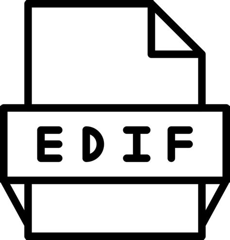Edif File Format Icon 15824762 Vector Art At Vecteezy