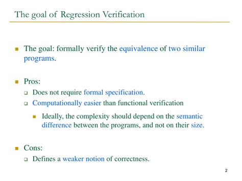 Ppt Regression Verification Powerpoint Presentation Free Download