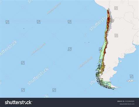 High Detailed Vector Chile Physical Map Stock Vector Royalty Free