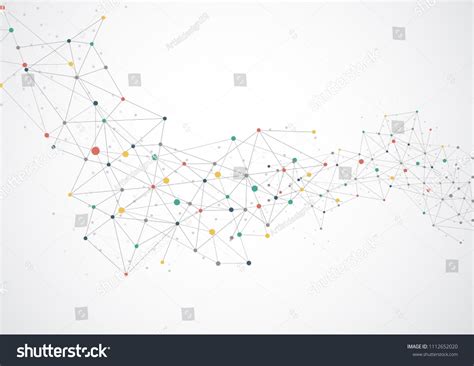 Abstract Connecting Dots Lines Connection Science Stock Vector Royalty Free 1112652020