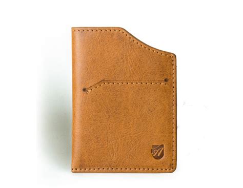 Mirage Vegetable Tanned Leather Rfid Blocking Mini Wallet Caramel