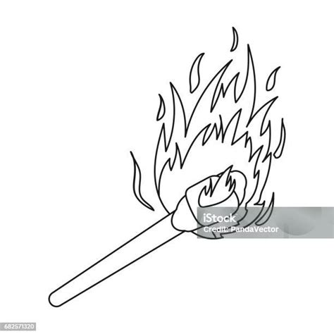 흰색 배경에 고립 된 개요 스타일에서 일치 하는 아이콘입니다 빛 근원 상징 스톡 벡터 일러스트 0명에 대한 스톡 벡터 아트 및