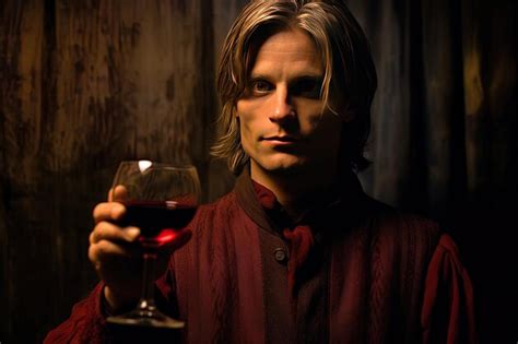 Premium Photo A Man Holding A Glass Of Wine In Front Of A Wooden Wall