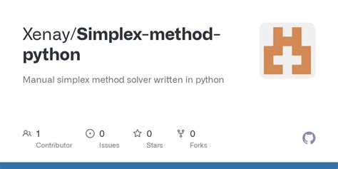 Github Xenaysimplex Method Python Manual Simplex Method Solver