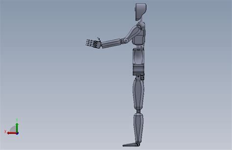 简易人形机器人造型结构3d图纸 Solidworks设计 Solidworks 2014 模型图纸下载 懒石网