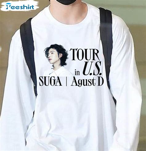 Bts Suga Agustd Tour Shirt Min Yoongi Short Sleeve Sweatshirt