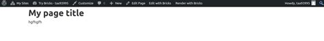 No Bug Content Of Page Using A Single Page Template Does Not Show On