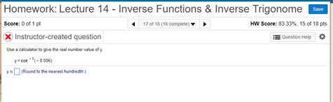 solved homework lecture 14 inverse functions and inverse