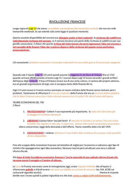 Rivoluzione Francese Riassunto Docsity