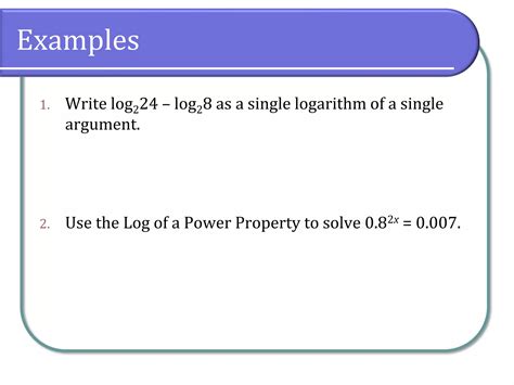 6 5 Logarithmic Properties Ppt