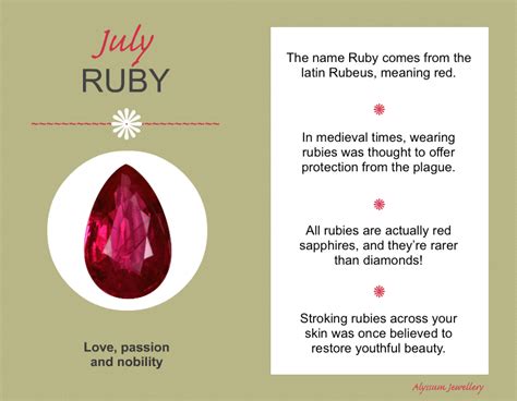 Julys Birthstone The Ruby