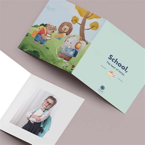 کارت تبریک آبرنگی مدرسه عکس پرینت