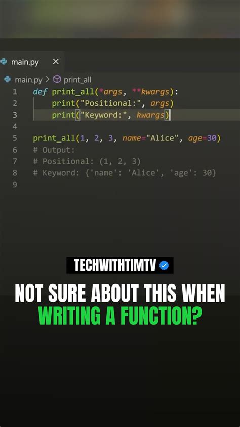 techwithtimtv not sure how many parameters your function should take