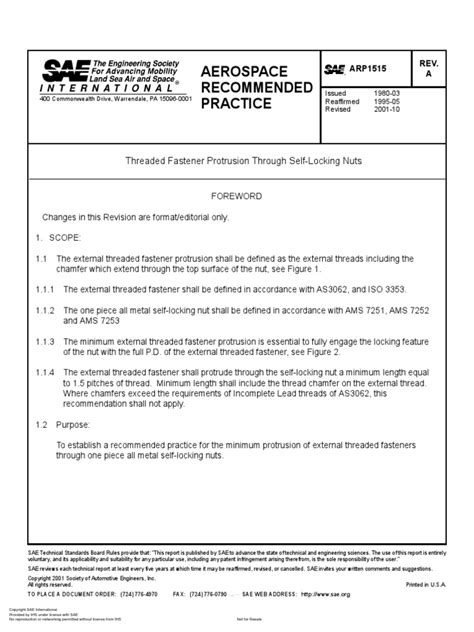 Arp1515 Thread Protrusion Nut Hardware Copyright