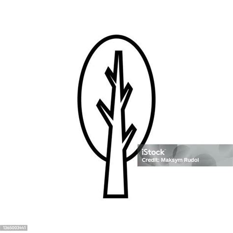 Icône De Ligne Darbre Logo Vectoriel Isolé Sur Fond Blanc Vecteurs