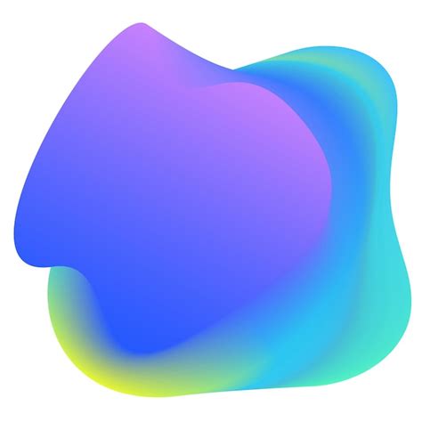 추상 액체 모양 유체 흐림 모양 Designbeffect 부드러운 전환 기하학적 선 점이 있는 격리된 그라데이션 파도 배너 로고