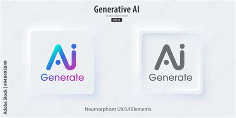 Generate Ai Icon A Set Of 3d Buttons Active And Inactive With Icon